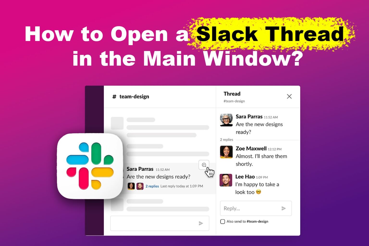Open Slack Thread in Main Window [The Only Way] - Portfolink