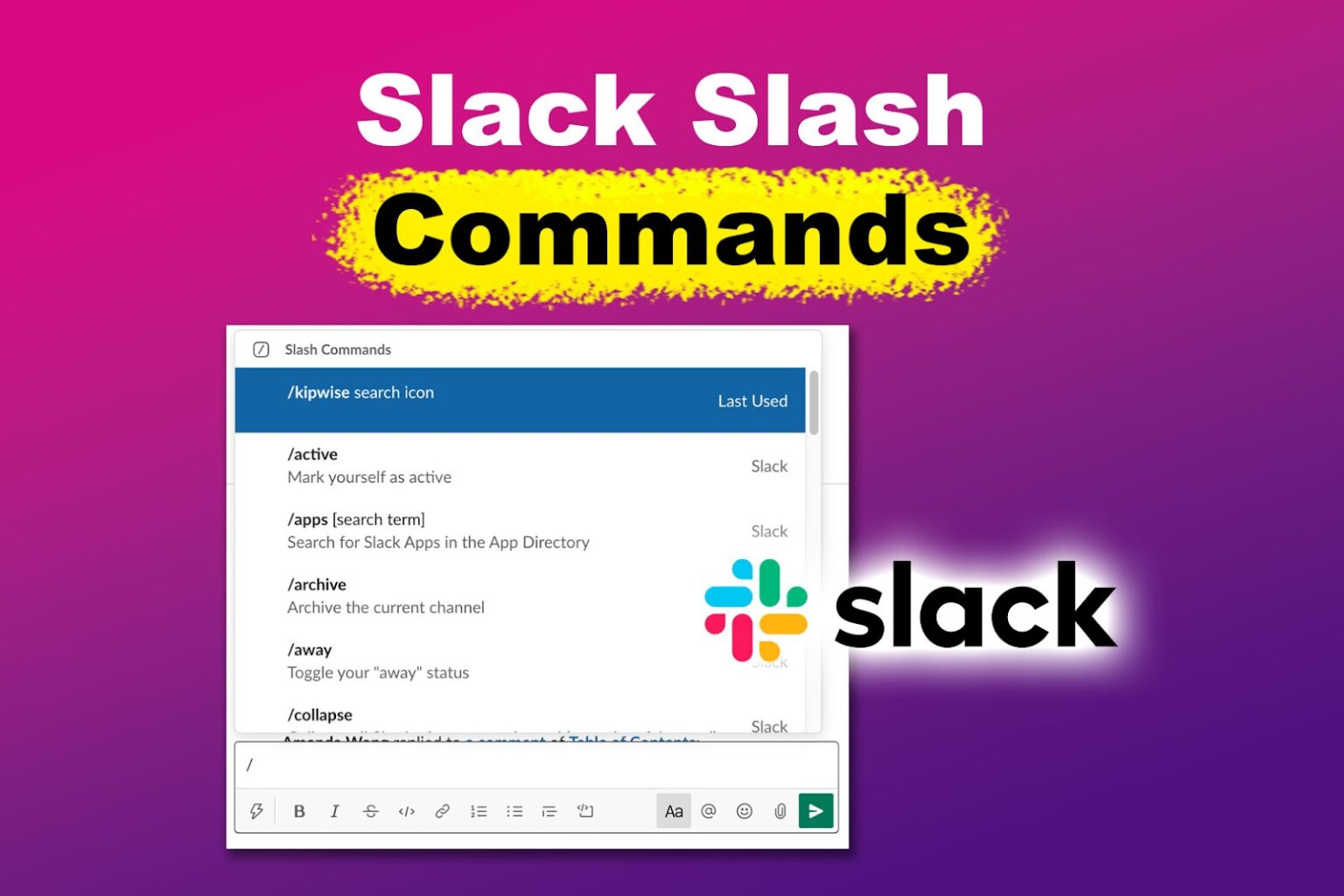 How to Use Slack Slash Commands [+ Best Commands to Use] - Portfolink